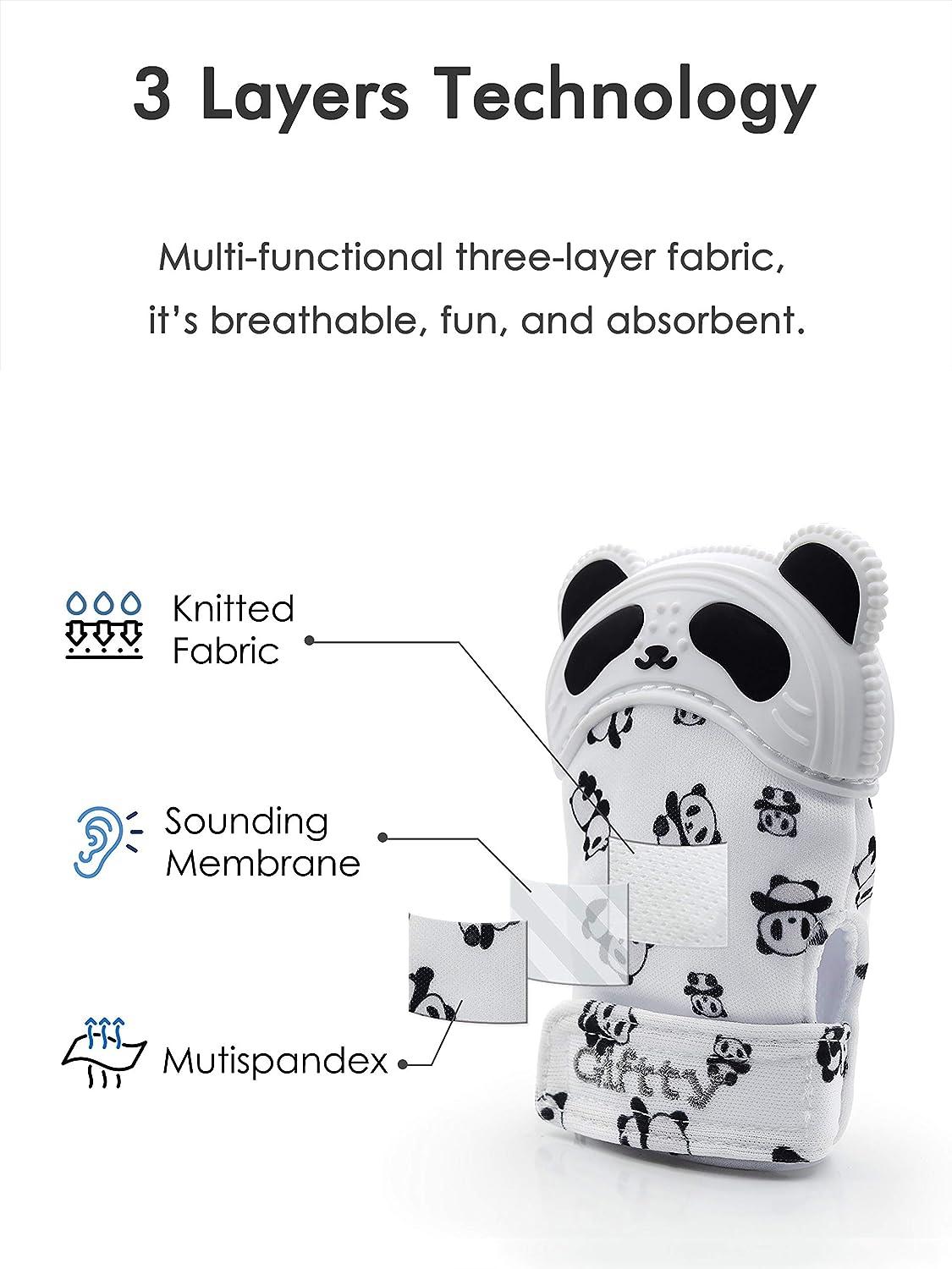 Panda Hand Teething Mitten: Soothing Glove Teething Toy for Infants 3 ...