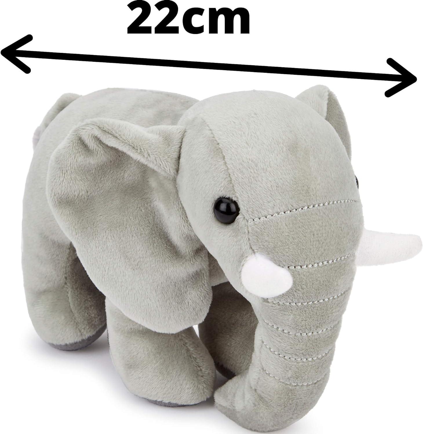 Zappi Co Plush Elephant Toy - Safari Animals Collection (21cm) | Soft ...