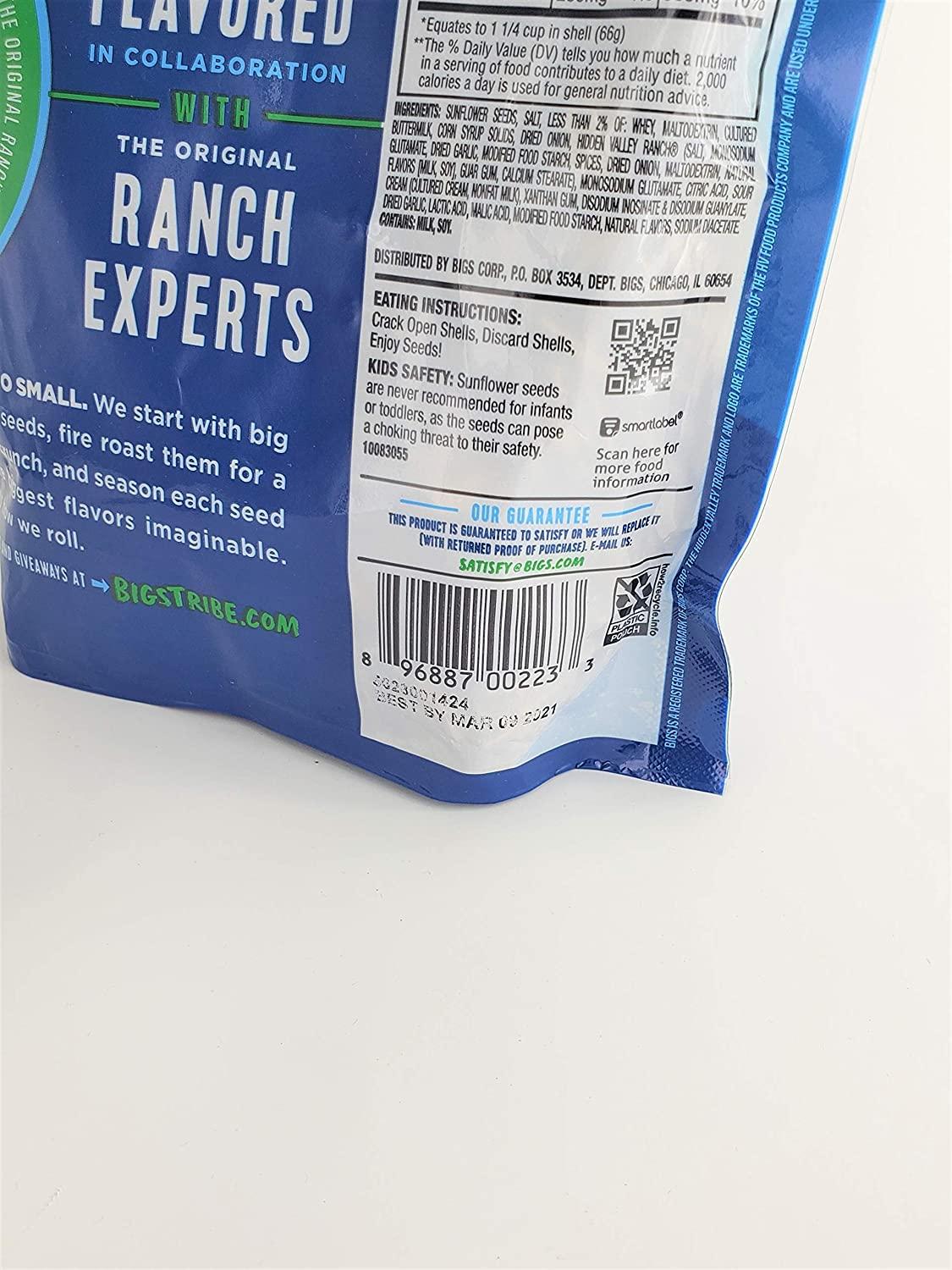 Bigs Ranch Sunflower Seeds 5.35 oz - Pack of 4 | Delicious Flavor ...