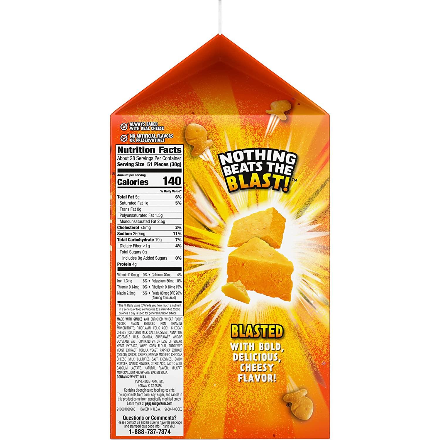 Goldfish Flavor Blasted Xtra Cheddar Crackers 30 oz - Snack Crackers ...