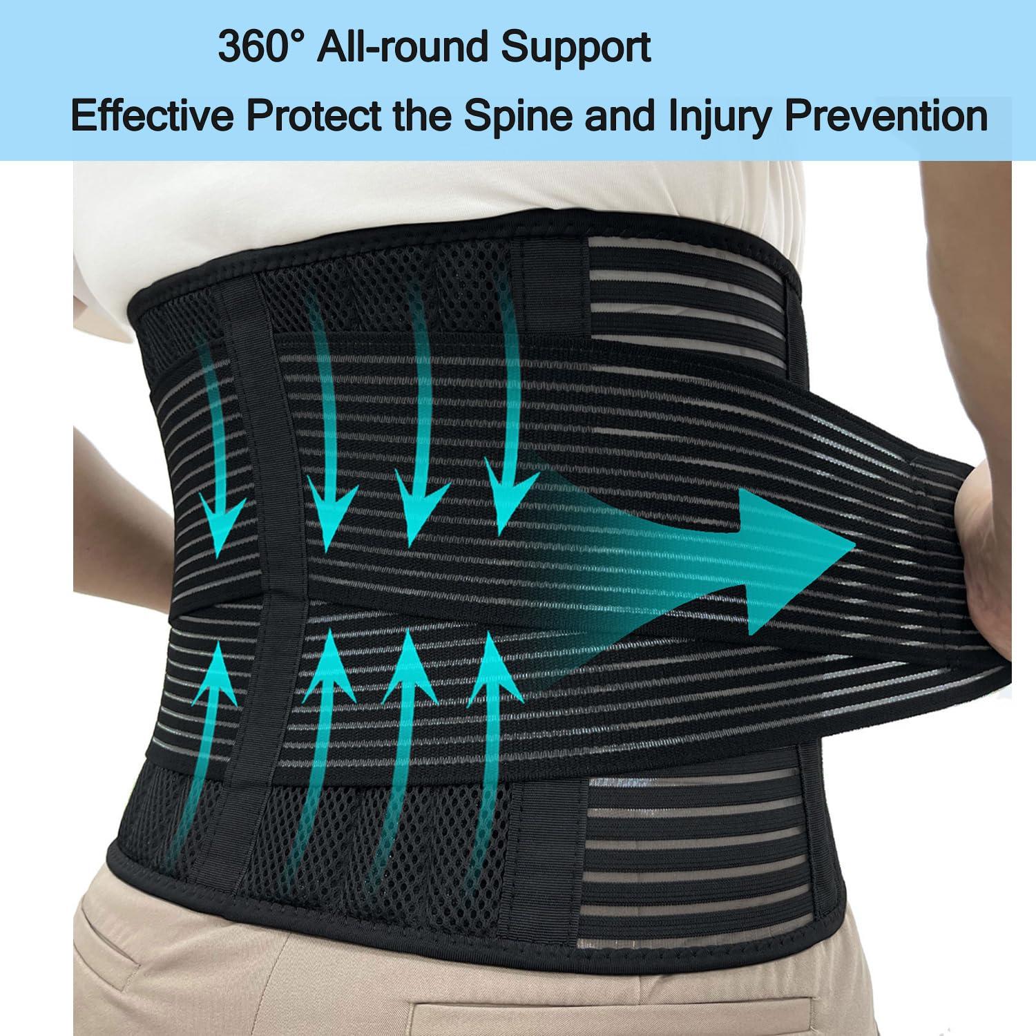 SURPOWN Back Support Belt - Lumbar Support Brace for Men and Women ...