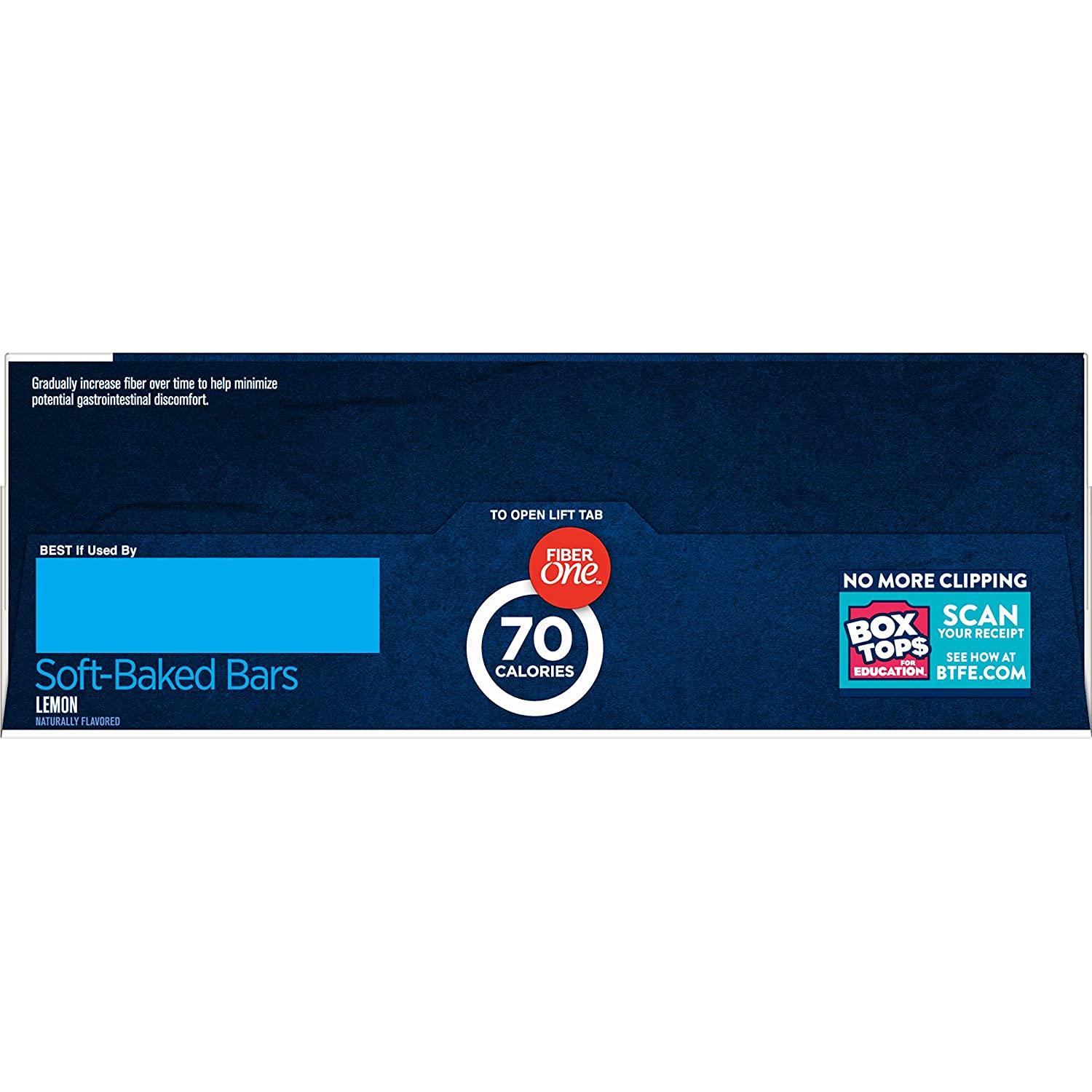 Fiber One Lemon Bar 70 Calorie Soft-Baked Bars Value Pack - 12 count ...