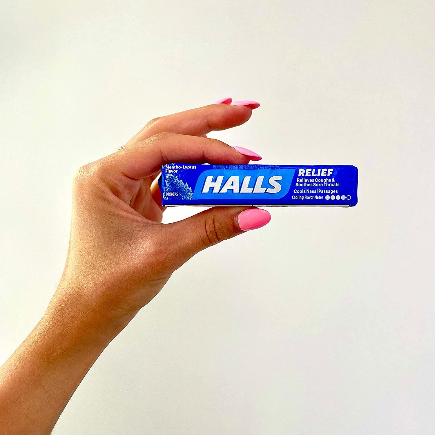 HALLS Relief Mentho-Lyptus Cough Drops - 180 Total Drops, 20 Packs - 9 Drops, 9 Count per Pack ...