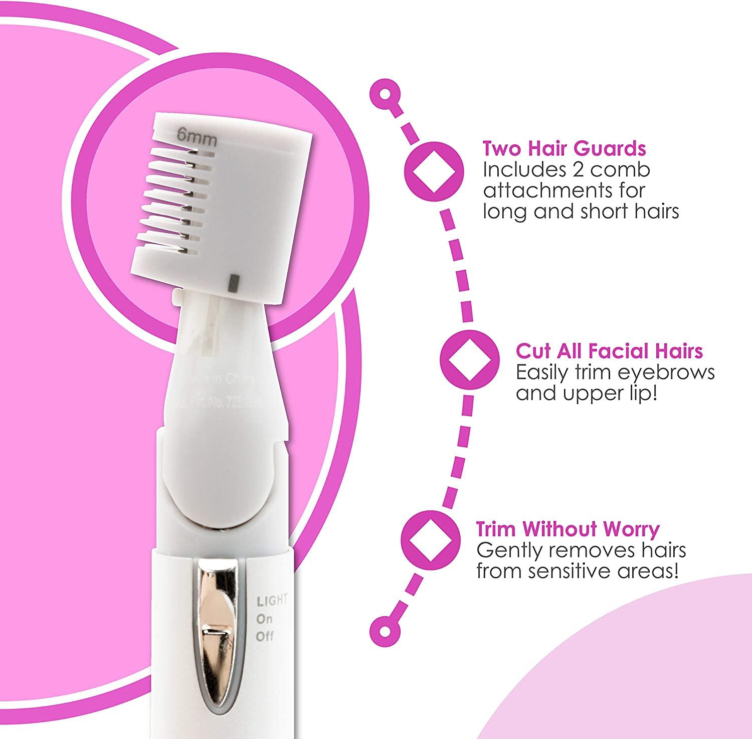 Finishing Touch Diamond Hair Remover with Light-Up Deluxe Mirror - E ...