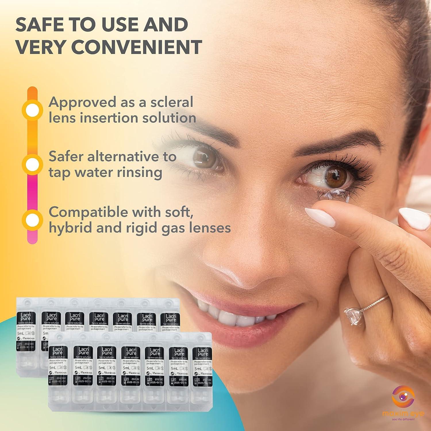 Menicon LacriPure Rinsing & Insertion Saline Solution 14 Unit Dose 5ml Vials | Preservative Free ...