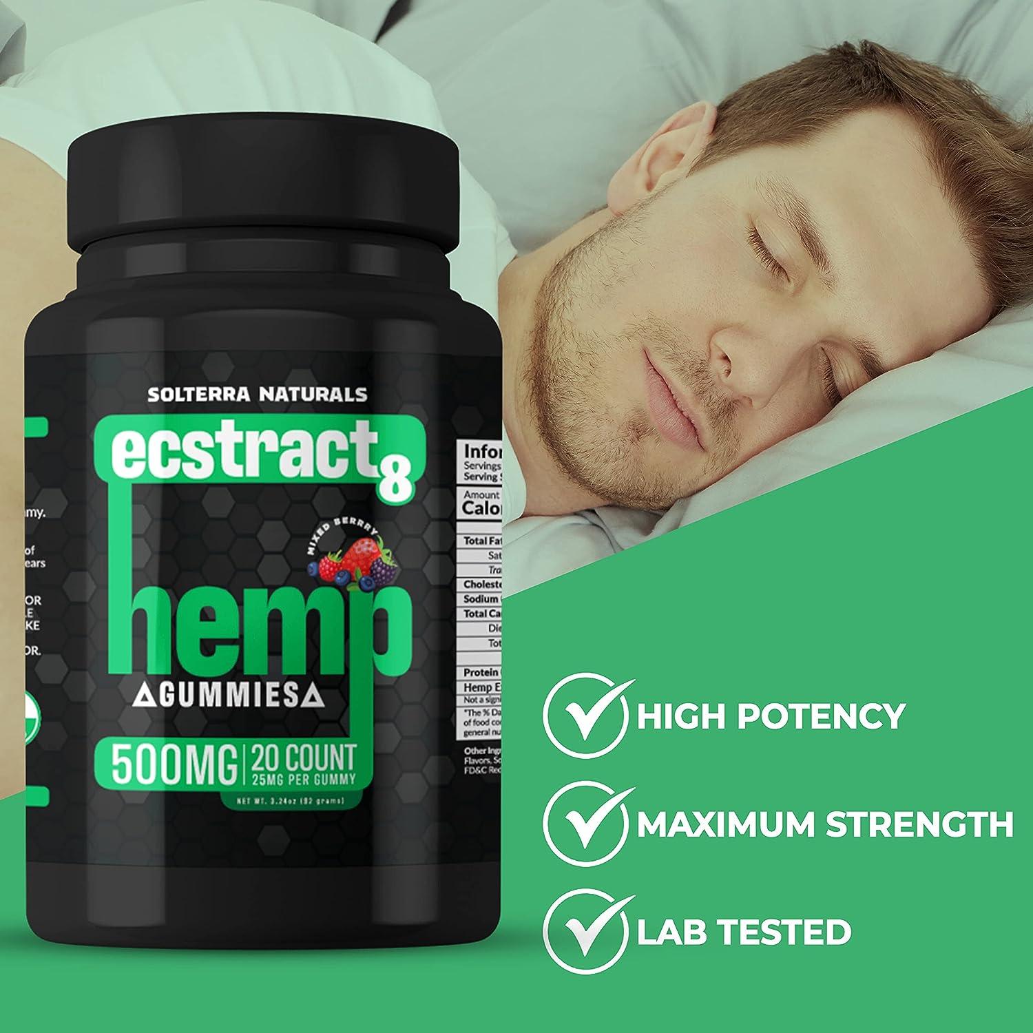 Hemp Gummies Ecstract 8 - High Potency 500mg - Stress Relief ...