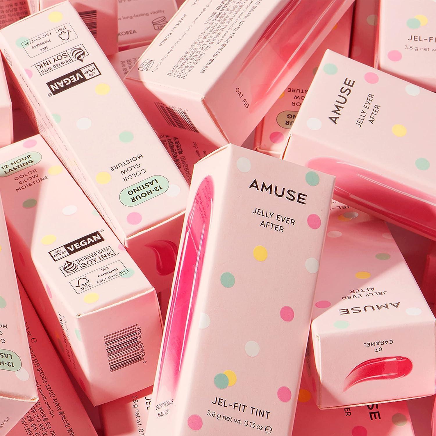 Amuse JEL-FIT TINT 12-Hour Lasting Vegan Lip Stain in Rose Milk Shade ...