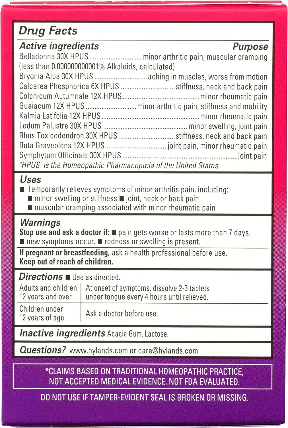 Hyland's FLEXmore Arthritis Pain Relief - 50 Quick-Dissolving Tablets ...