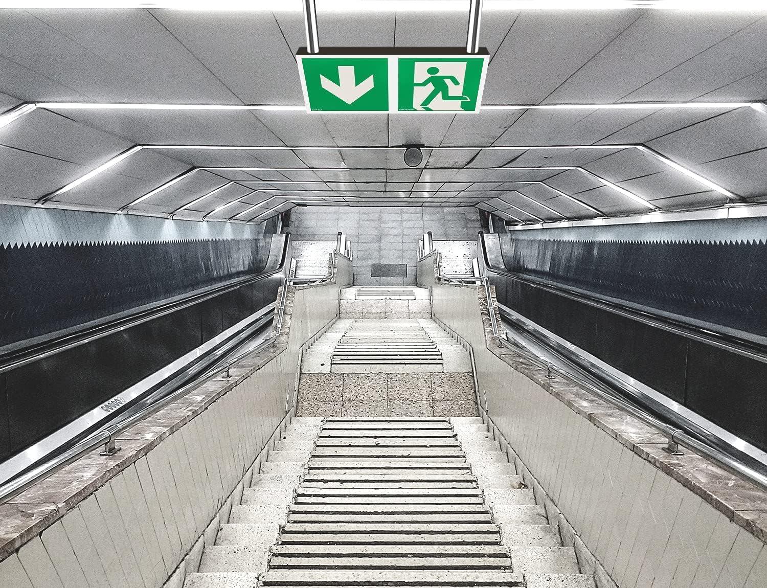 Notlok Safety Work Emergency Exit Sign - Illuminating PVC Plate | DIN ...