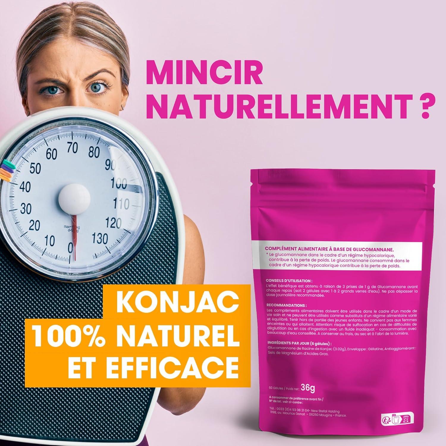 KONJAC | 100% natural active ingredient | 60 capsules | Satiety effect ...