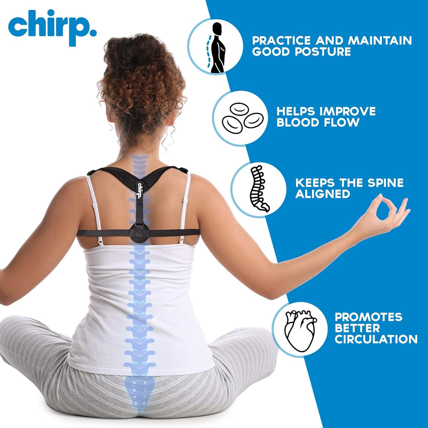 Chirp Upper Back Posture Corrector for Men and Women - Adjustable ...