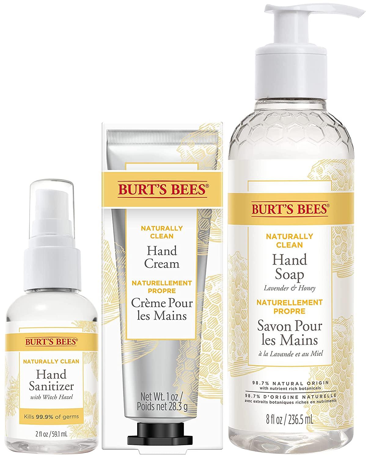 Burt's Bees Naturally Clean Hand Kit: Hand Sanitizer, Soap & Cream - 1 ...