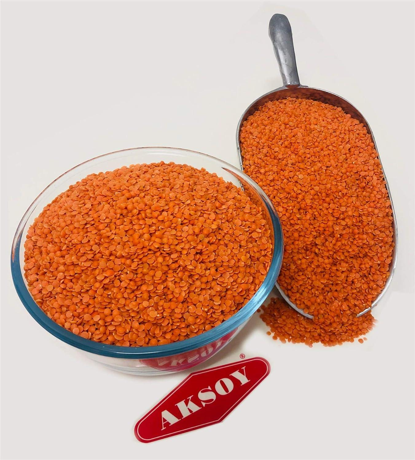 Aksoy Premium Quality Red Split Lentils 5KG - High-Quality 5.0 Kilogram ...
