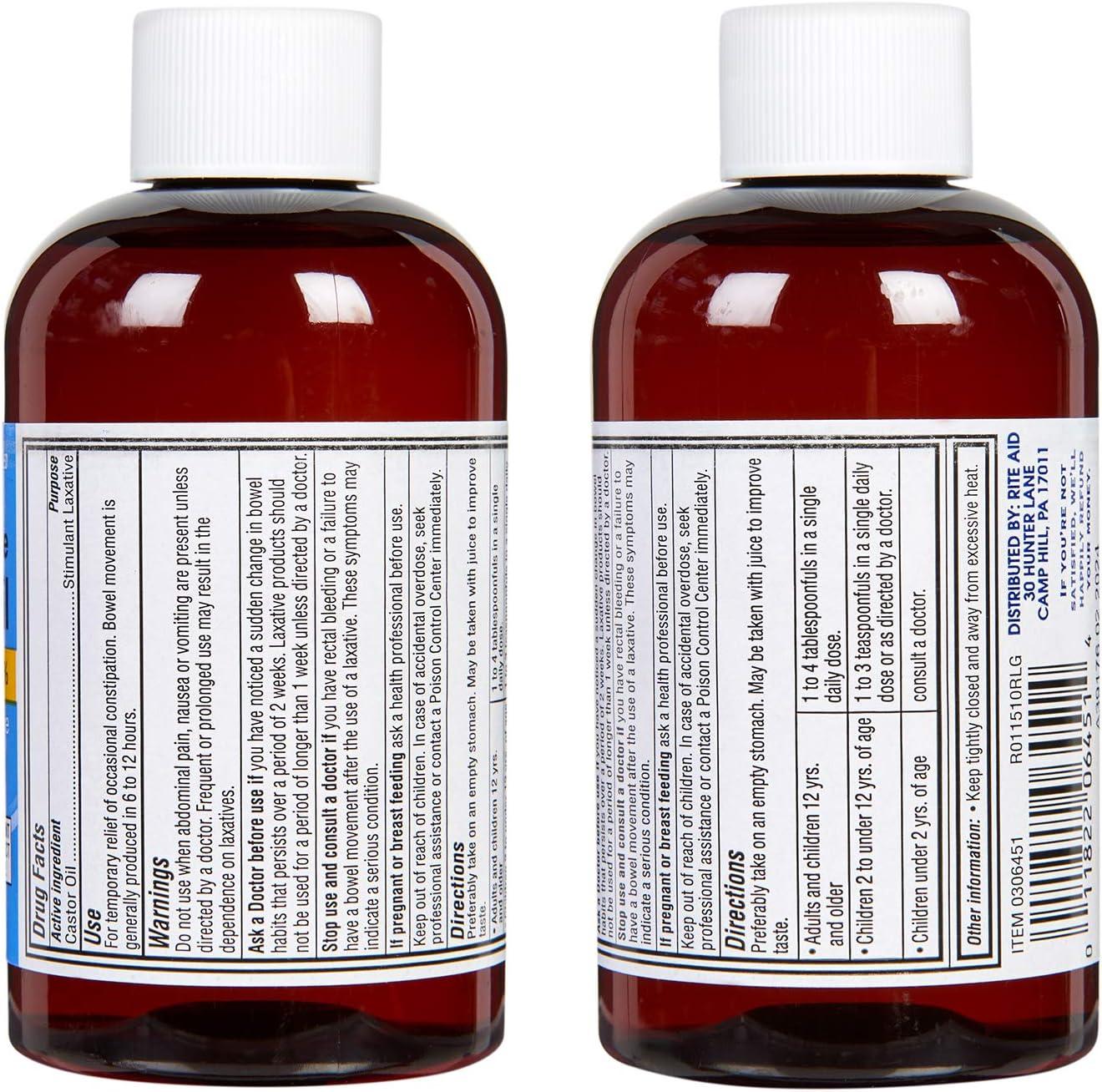 Rite Aid 100% USP Castor Oil 6 fl oz | Odorless & Tasteless | Gluten ...