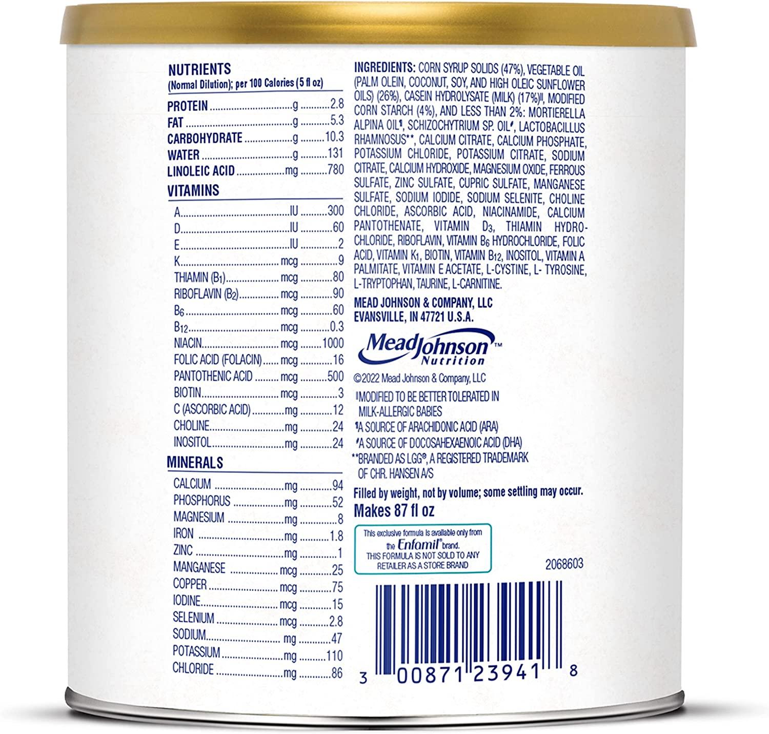Enfamil Nutramigen Hypoallergenic Infant Formula Powder With Iron - 12. ...