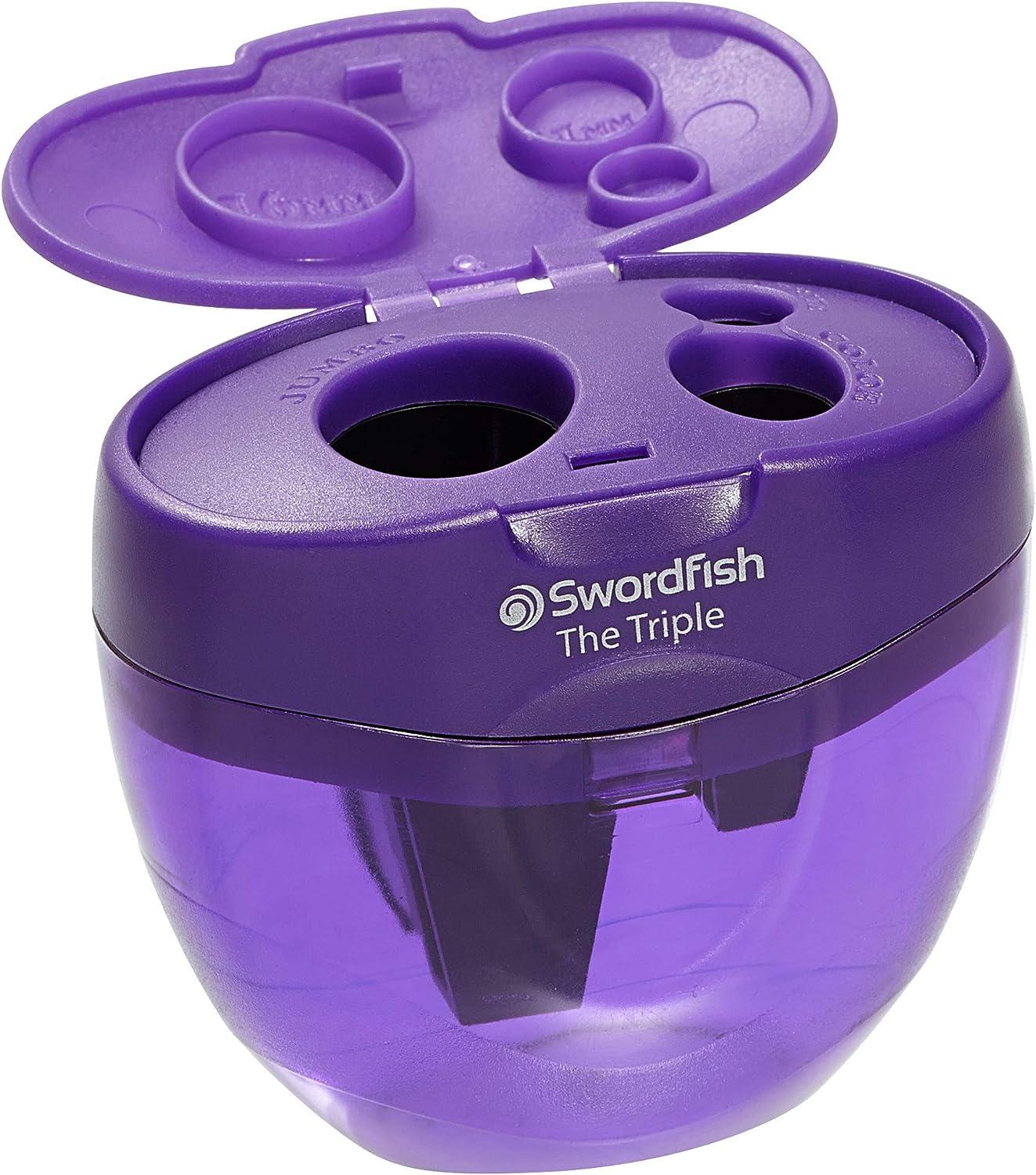 Swordfish The Triple 3 Hole Canister Pencil Sharpener (Single) - Purple ...