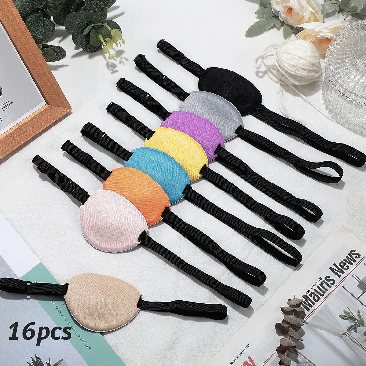 16 Pieces Kids Silk Adjustable Halloween Eye Patch for Left Eye - Soft ...