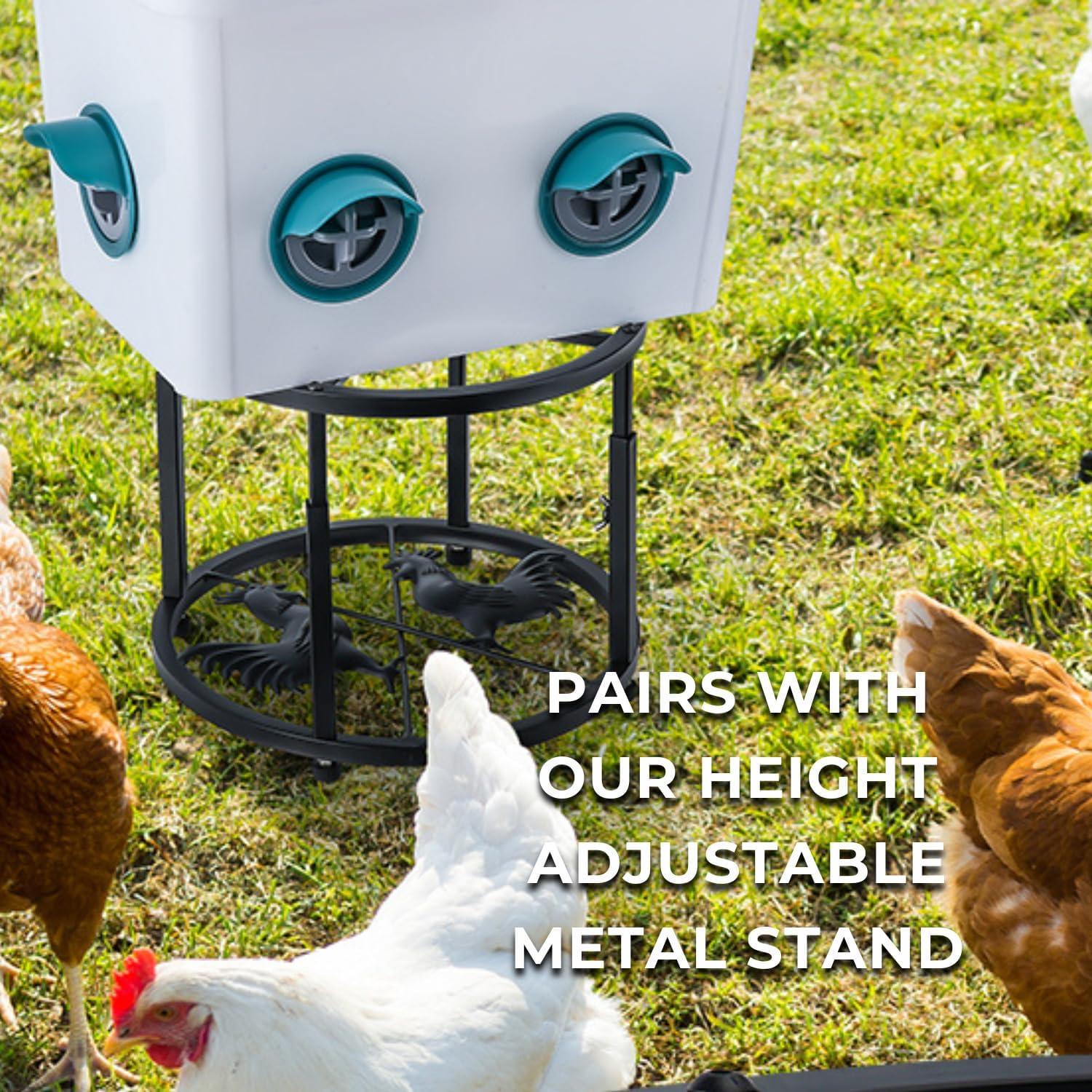 Whimsii No Waste Automatic Chicken Feed Dispenser - Weatherproof ...