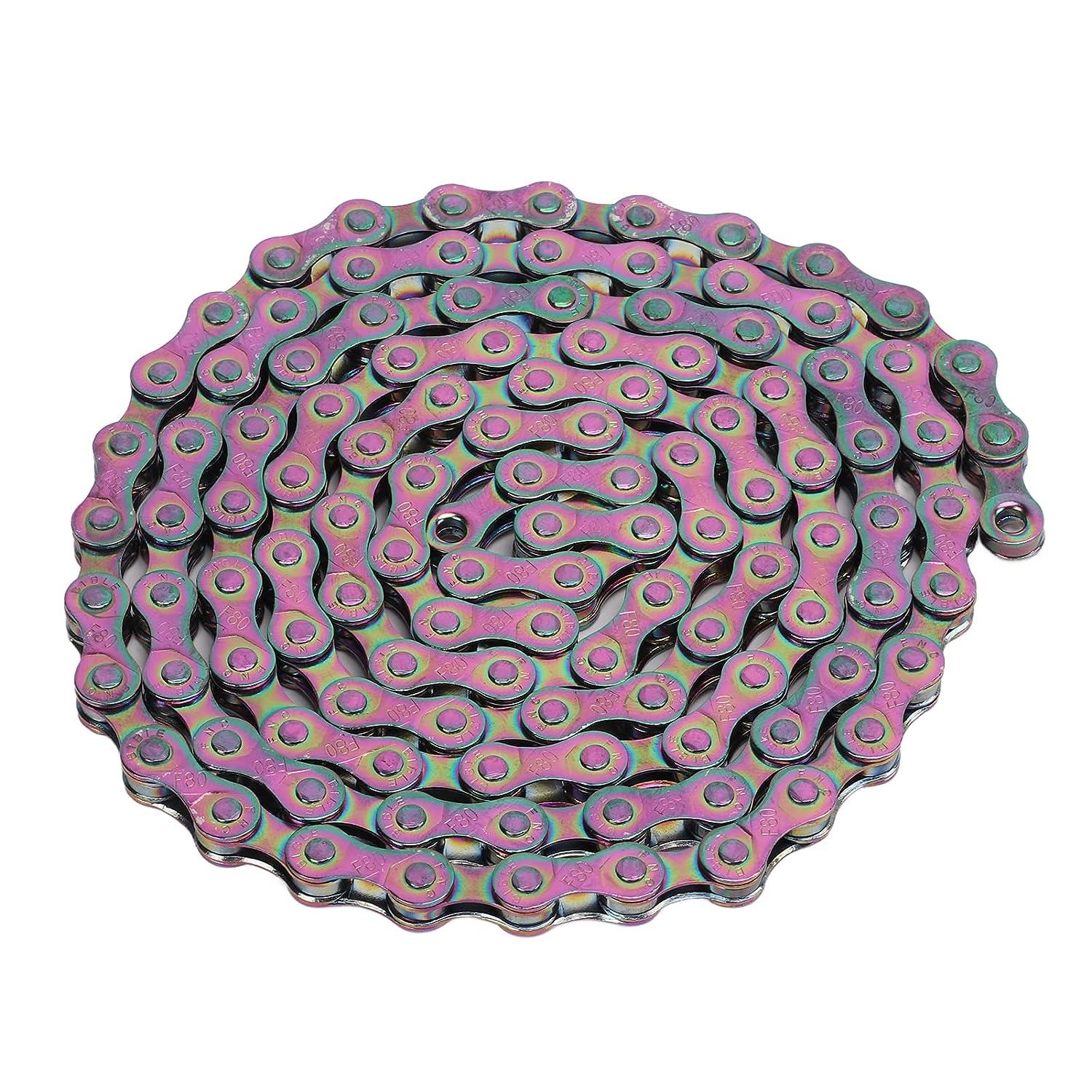 8 Speed Manganese Steel Bicycle Chain - Colorful MTB Cycling Spare ...