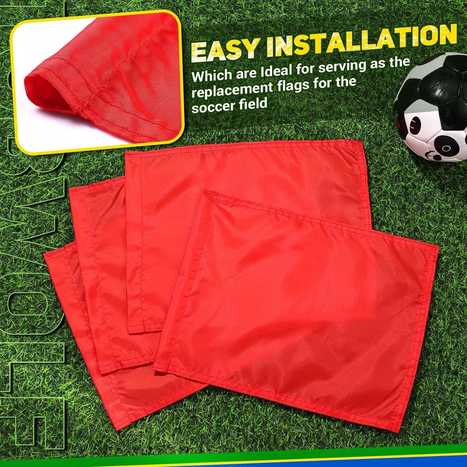 Tobwolf 4PCS Soccer Corner Flags - Portable Polyester Replacement Flags ...