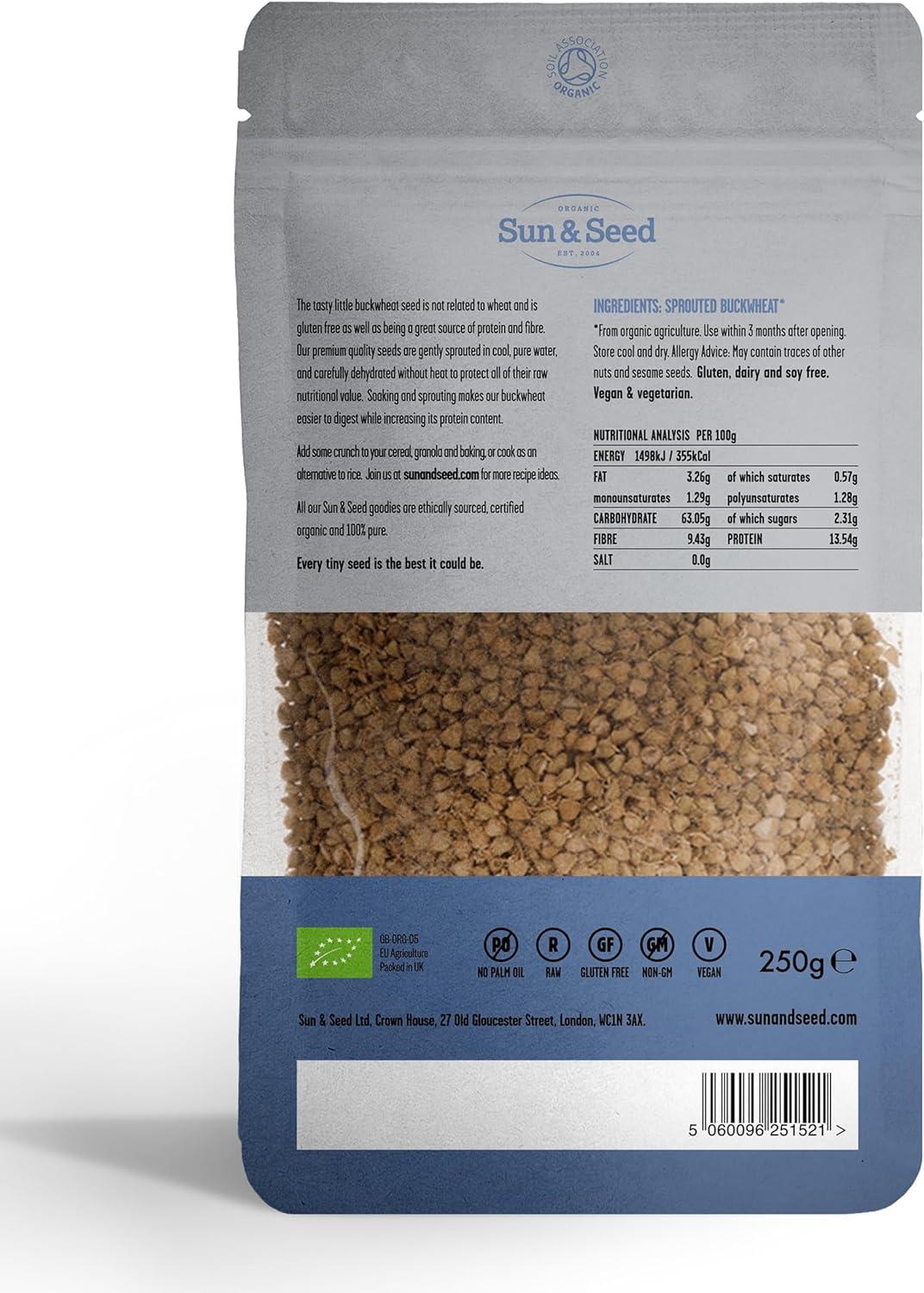 Sun & Seed Sprouted Buckwheat 250g - Natural Vegan Fibre & Protein ...