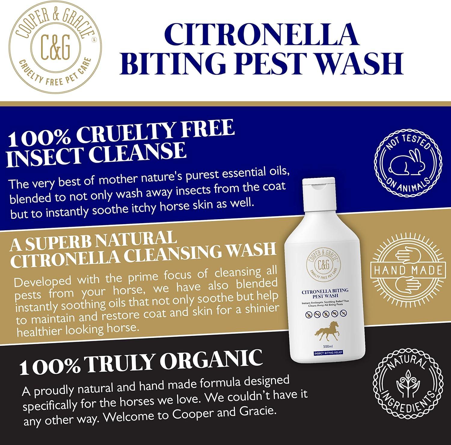 C&G Pets | Horse Citronella Biting Pest Wash | Powerful Organic Horse ...