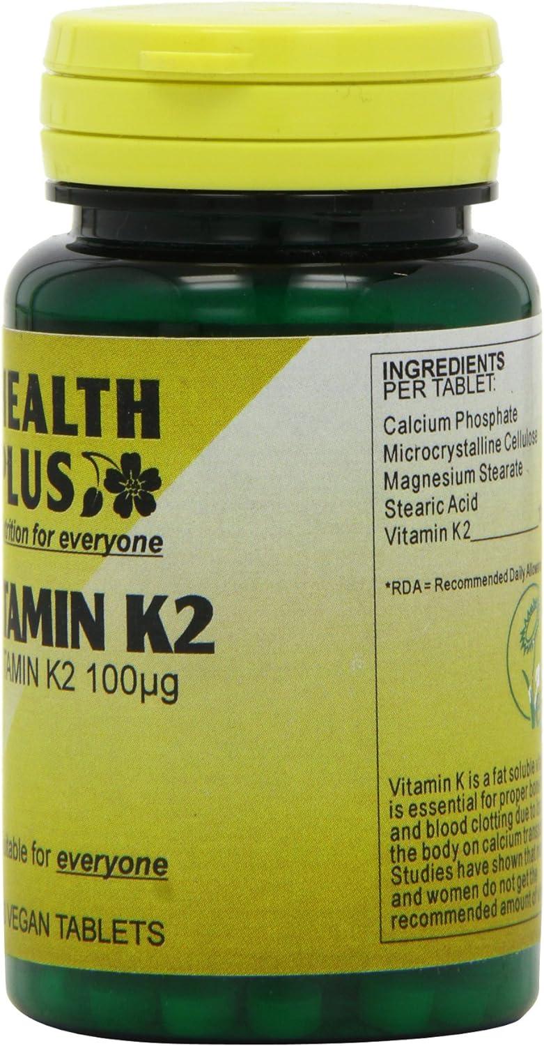 Health Plus Vitamin K2 100g Joint and Bone Health Supplement - 60 ...