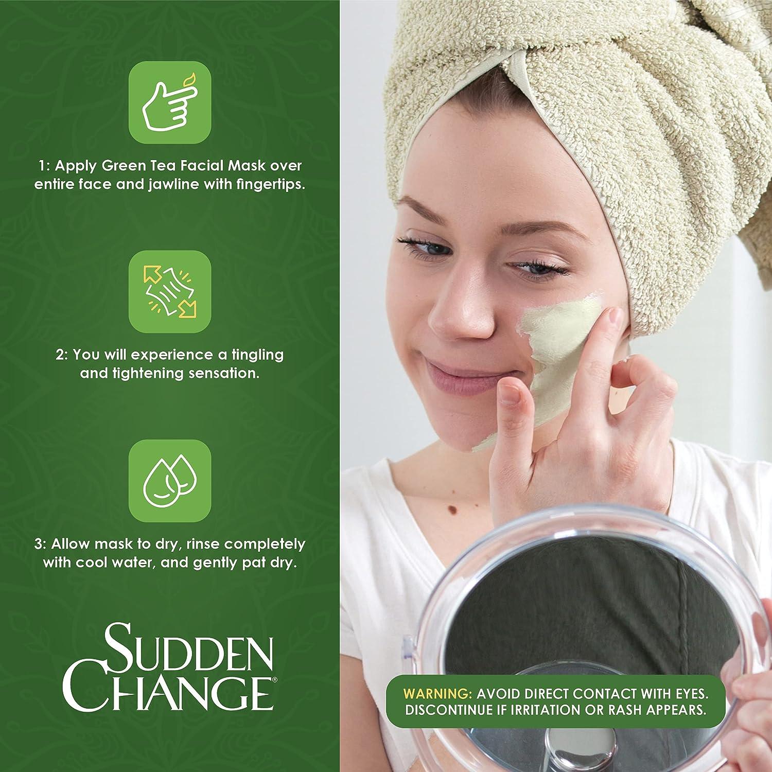 Sudden Change Green Tea Facial Mask - Diminish Wrinkles, Puffiness ...