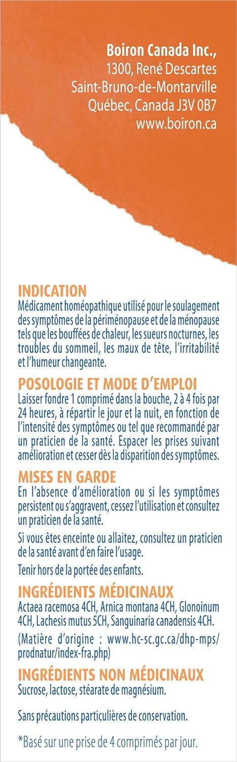 Boiron Acteane 120 CT for Hot Flashes Relief - Natural Menopause Support