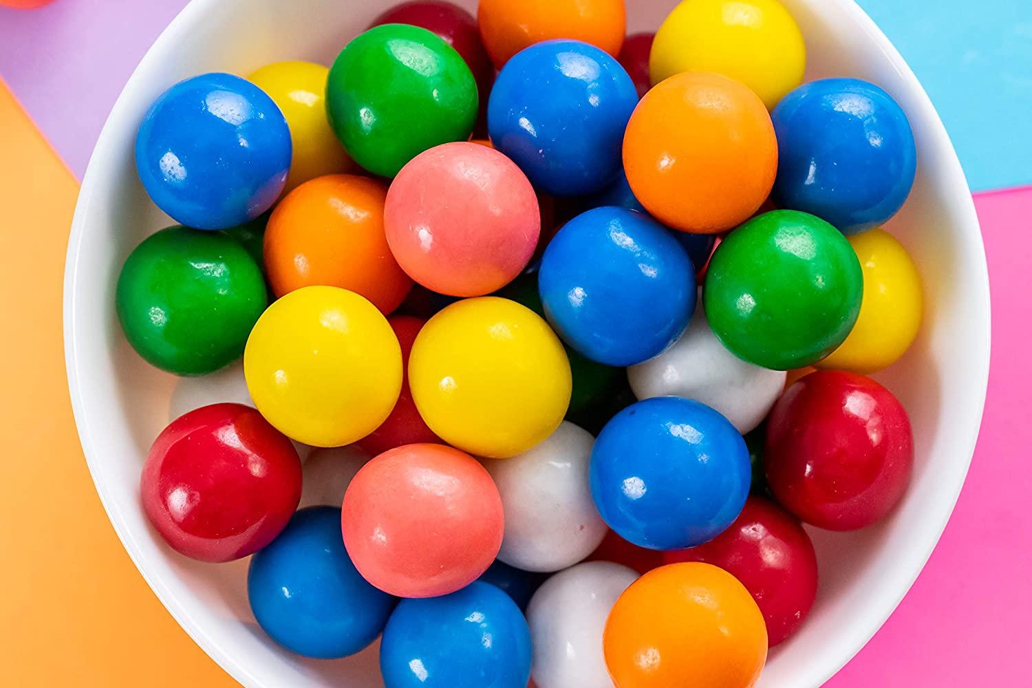 Rain-Blo Bubble Gum Balls 53 oz Jar - Classic Assorted Fruit Flavors ...