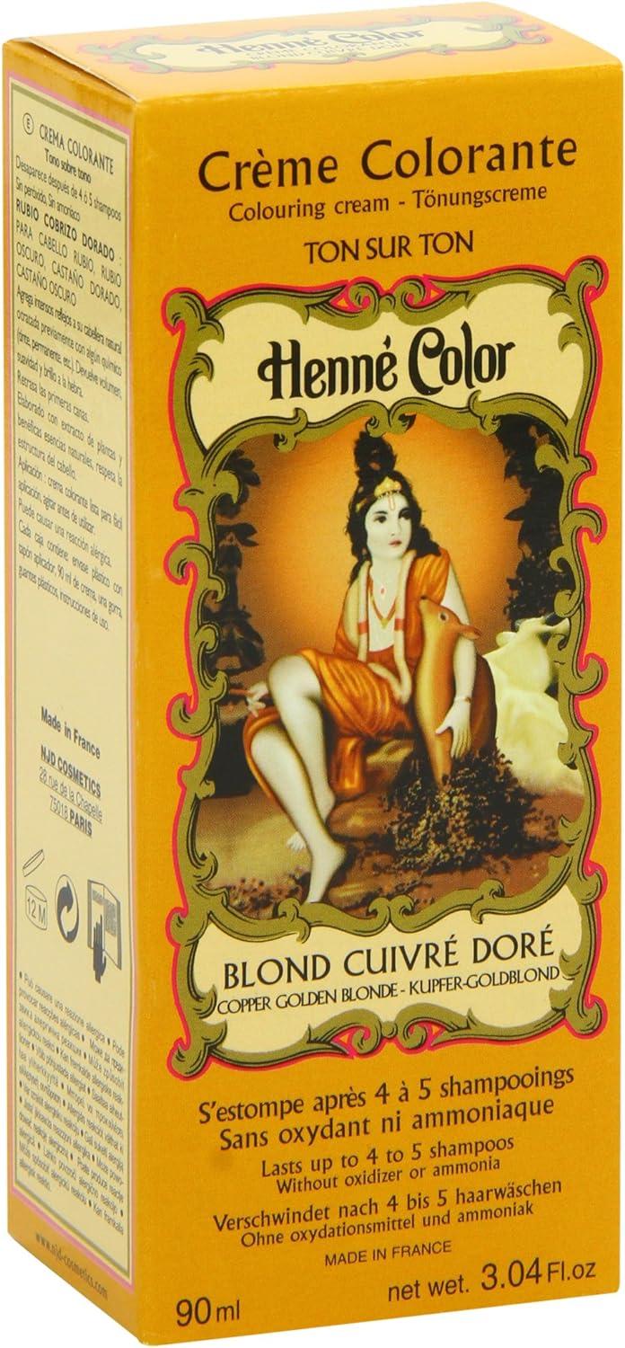 Henne Color Copper Gold Blonde Henna Hair Colour Cream 90ml | Natural ...