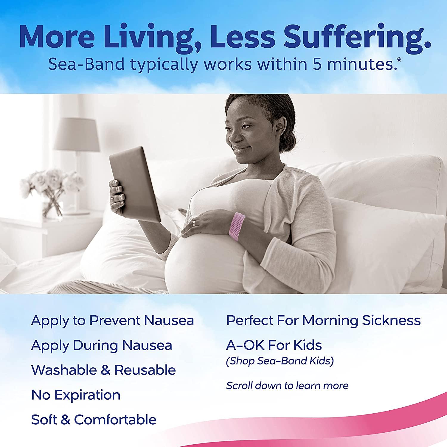 Sea-Band Mama Anti-Nausea Wristband for Morning Sickness - 1 Pair ...