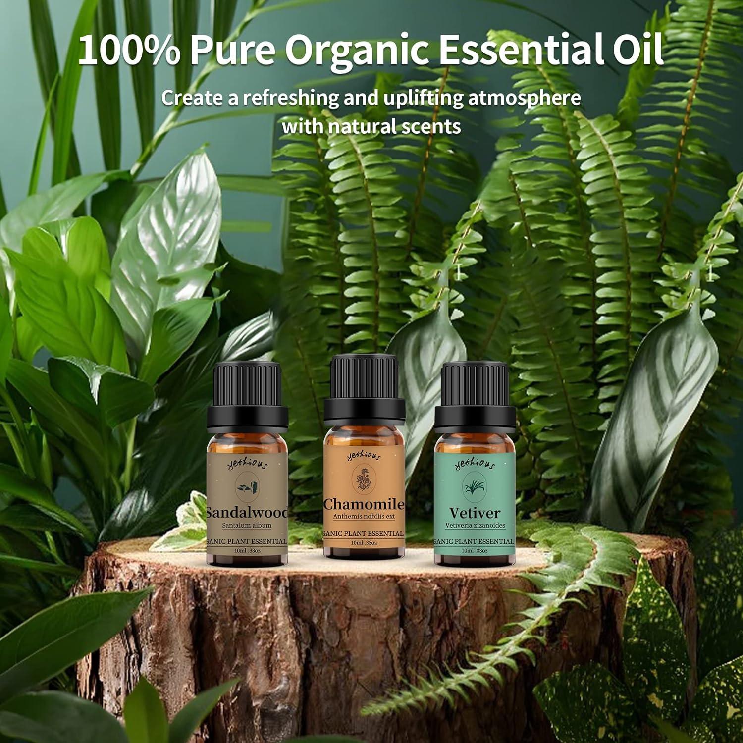 Chamomile Sandalwood Vetiver Essential Oils Set 100% Pure Premium Grade Natural Fragrance Oil ...