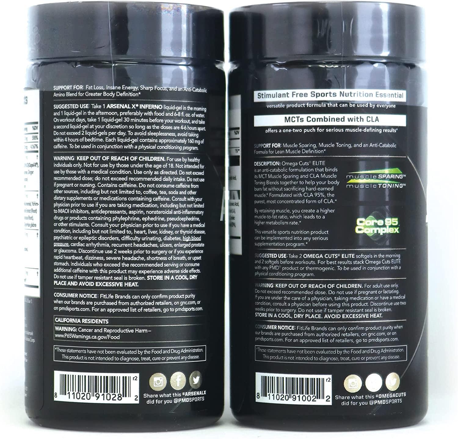 PMD Sports Six Week Inferno Stack: Maximum Strength Fat Burner and CLA ...