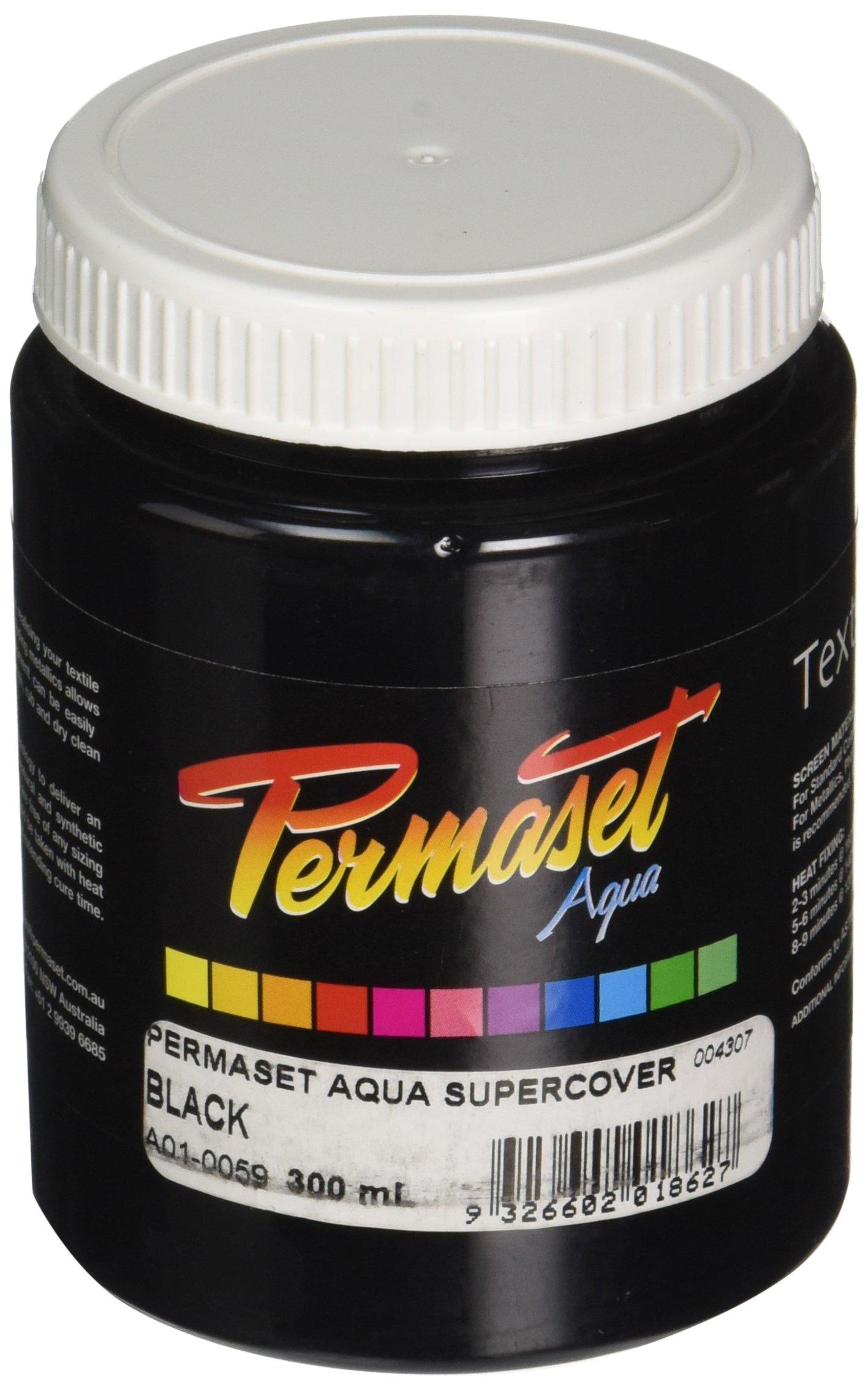 Permaset Aqua Supercover 300ml Fabric Printing Ink - Black | High ...