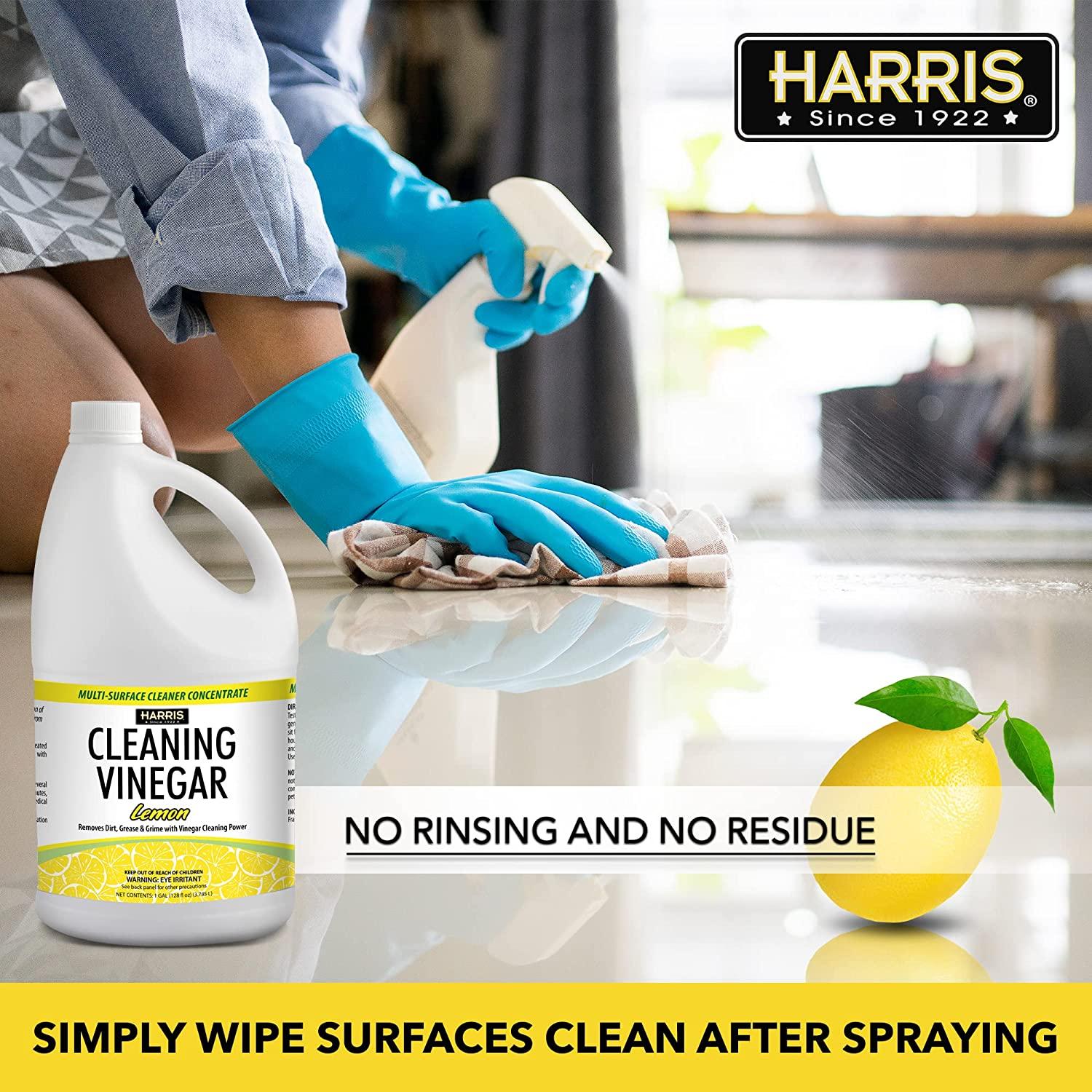 Harris Cleaning Vinegar, Lemon, 128oz, All Purpose Household Surface ...