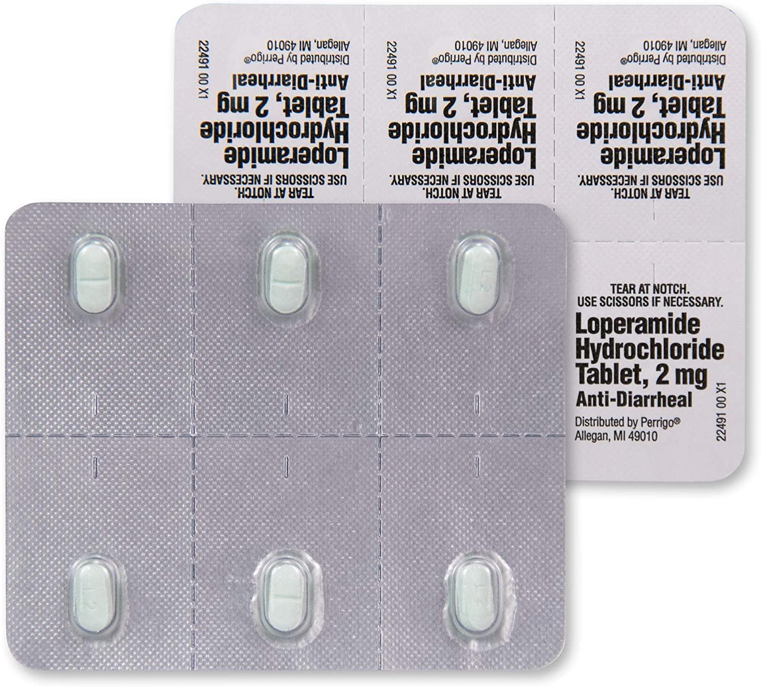Amazon Basic Care Loperamide Hydrochloride Tablets 2 mg - 24 Count Anti ...