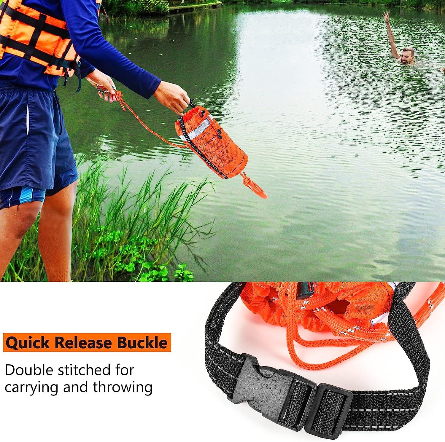 NTR Water Rescue Throw Bag - 70ft, 3/10 Inch Rope, 1844lbs Tensile ...