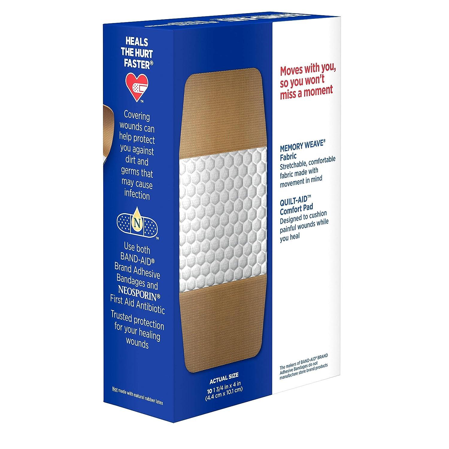 Band-Aid Brand Flexible Fabric Adhesive Bandages - Extra Large Size (10 ...