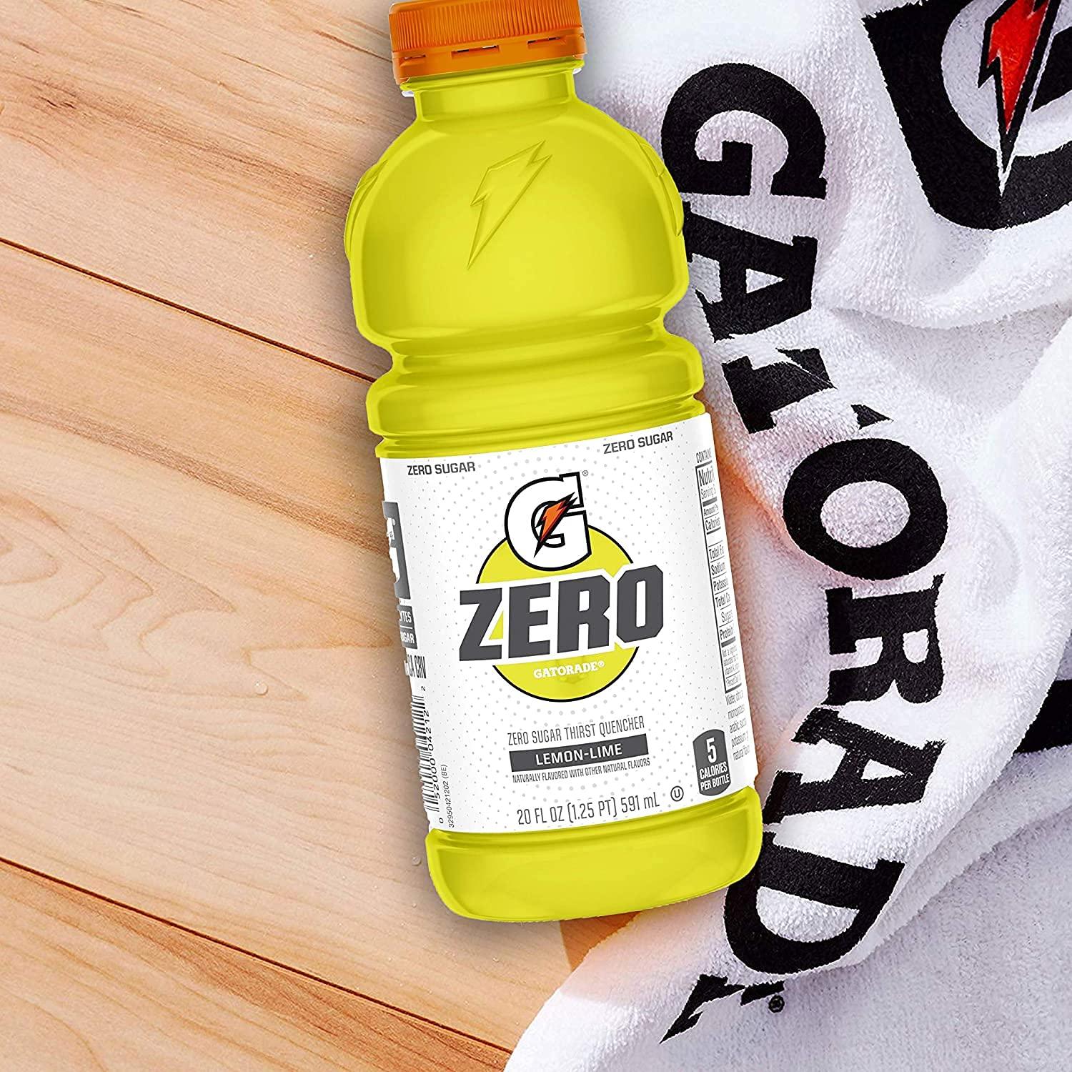 Gatorade Zero Sugar Lemon-Lime 20 Fl Oz (Pack of 12) - Hydrating Thirst ...