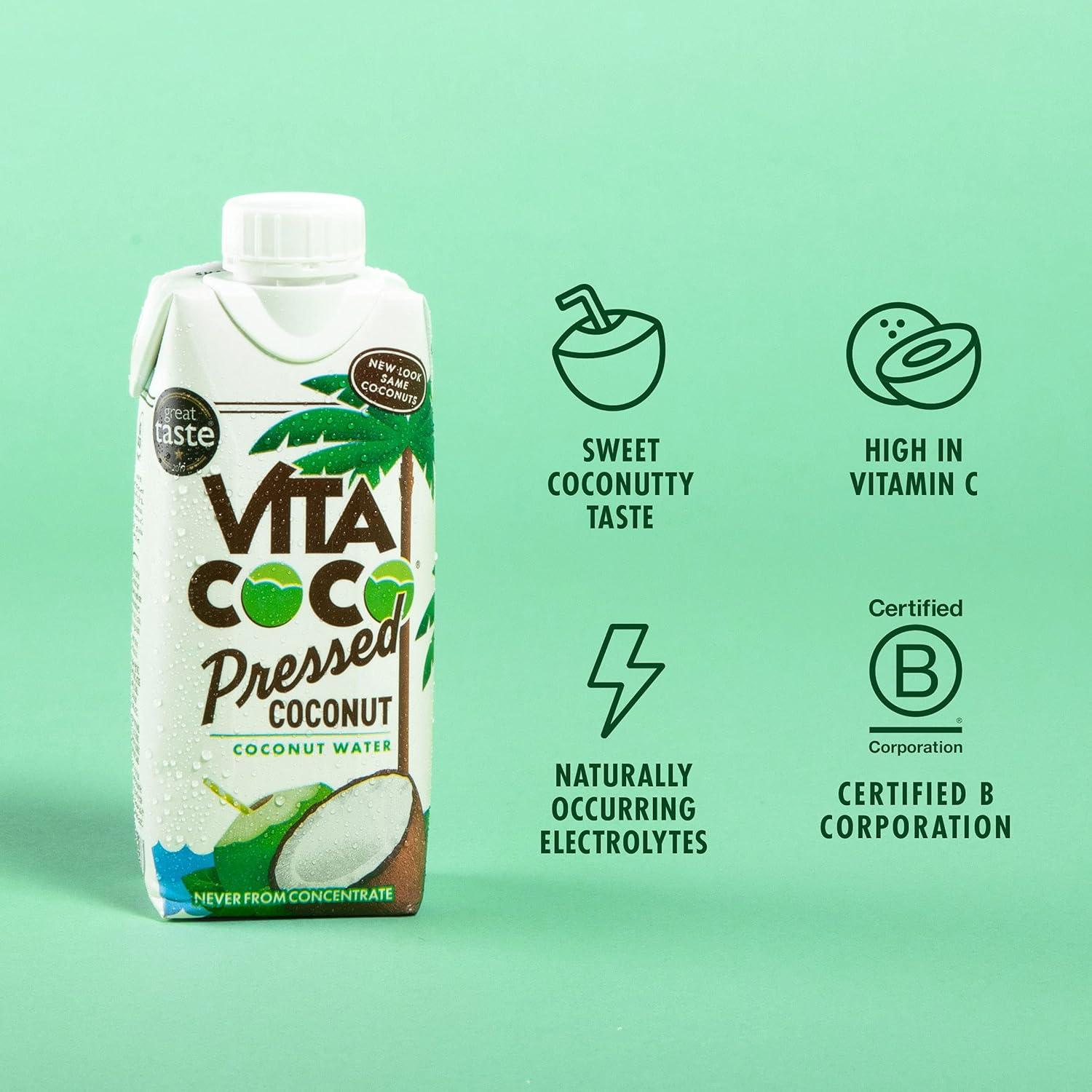 Vita Coco Pressed Coconut Water 12x330ml | Naturally Hydrating ...