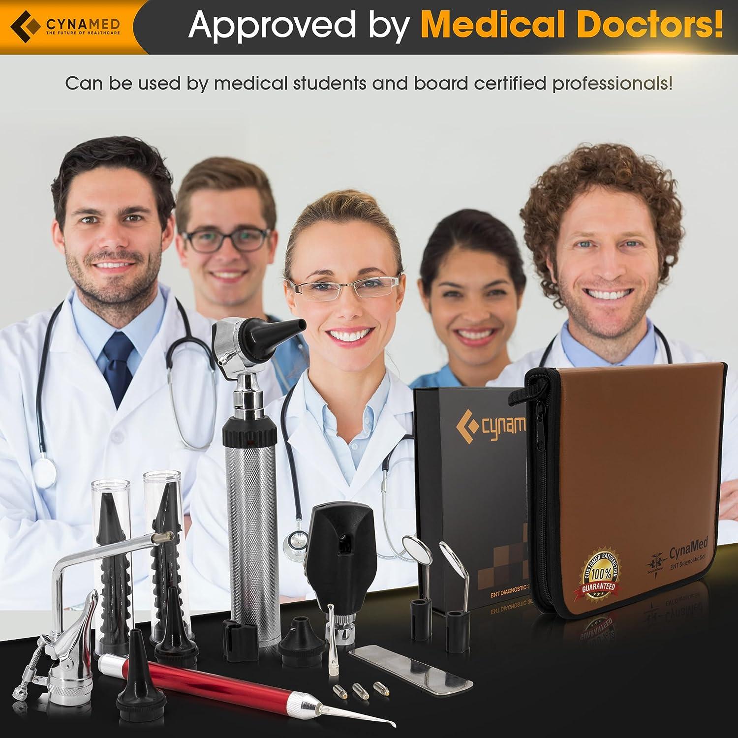 CynaMed ENT Diagnostic Kit - Professional Ear Nose Throat Examination ...