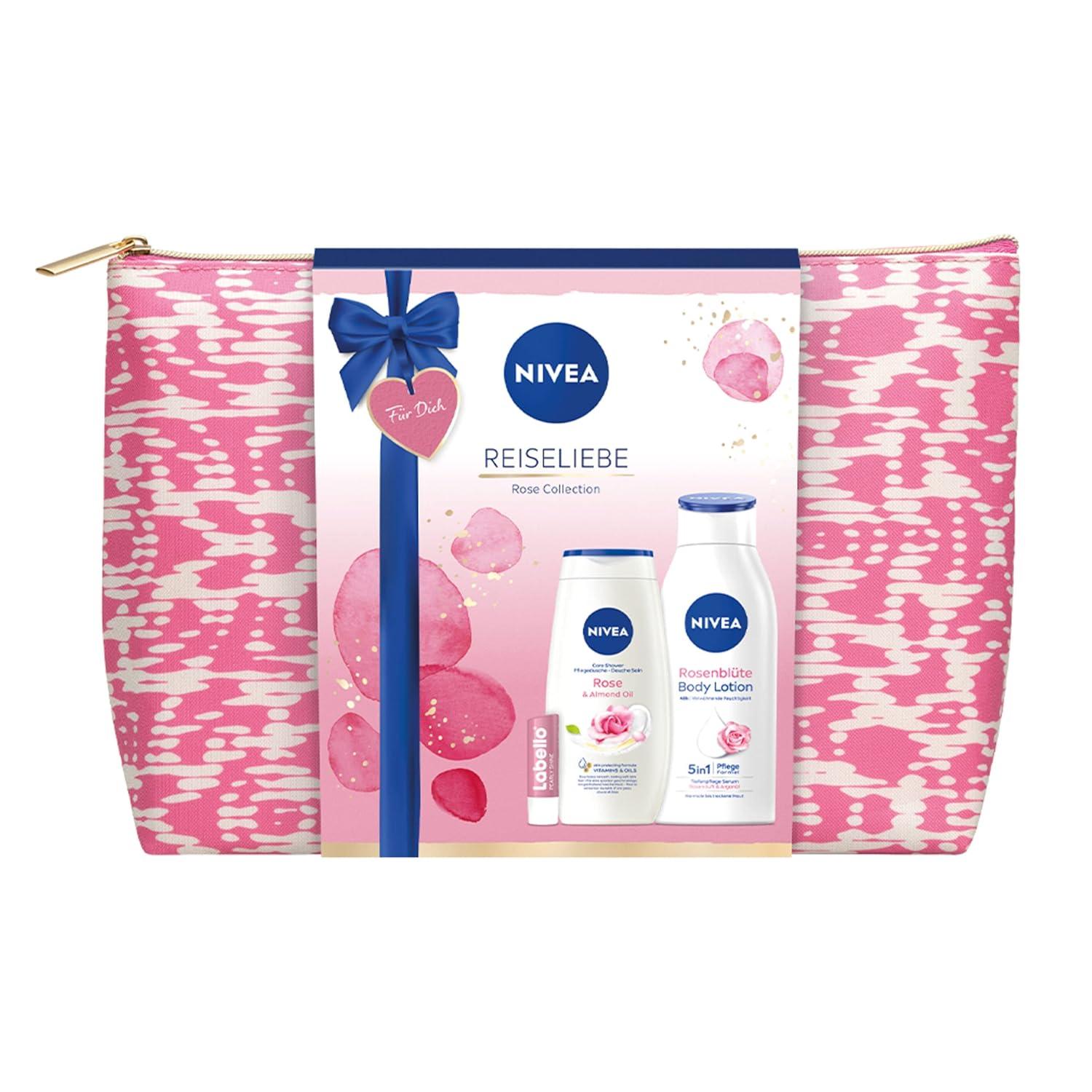 Nivea Travel Love Gift Set for Women | Pampering Beauty Set with Shower ...