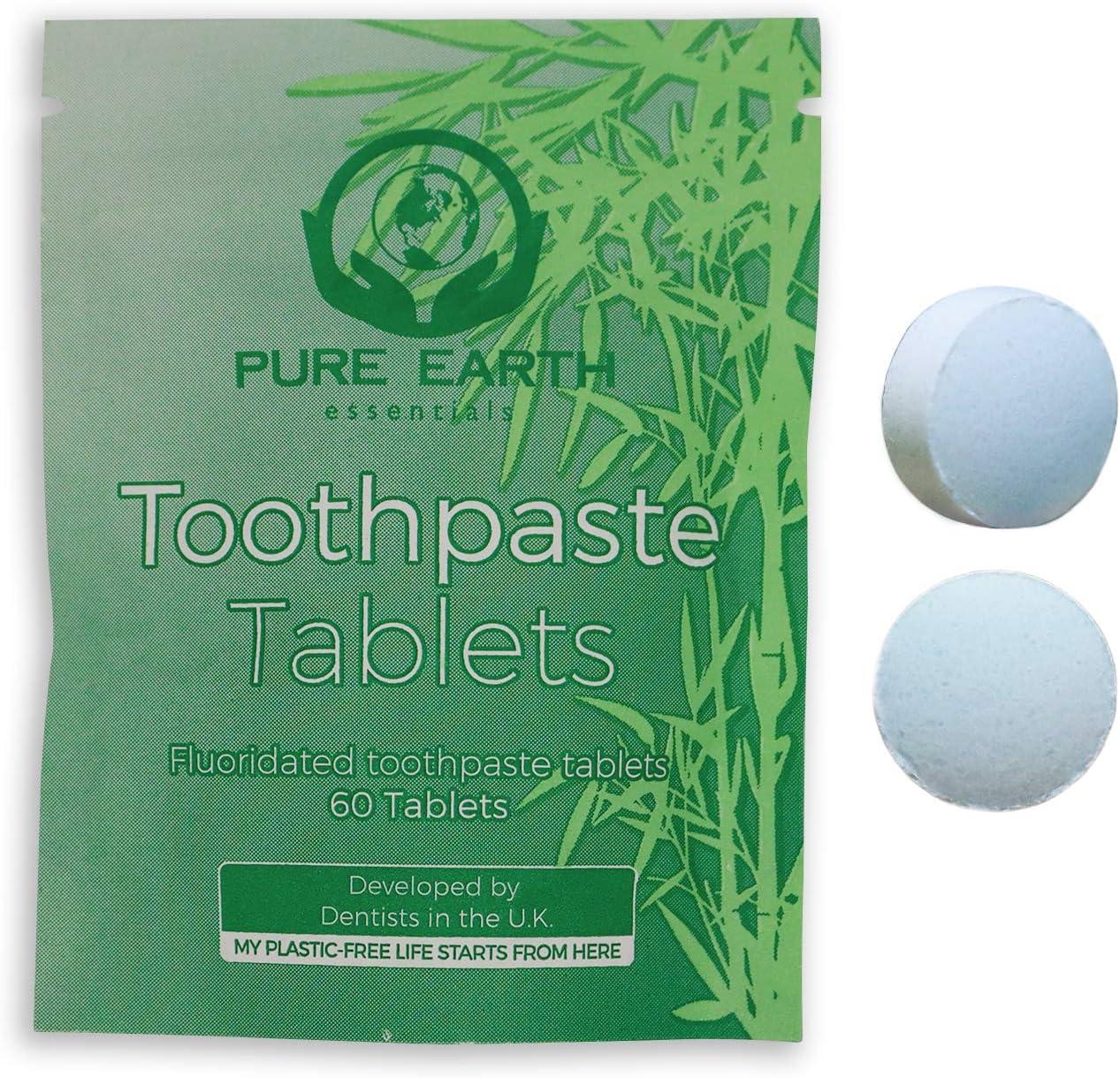 Fluoride Toothpaste Tablets - Vegan & Eco-Friendly - 60 Count | Pure ...