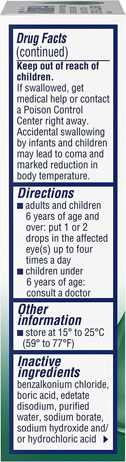 Visine-A Antihistamine Red Eyes Multi-Action Allergy Relief Eye Drops 0 ...