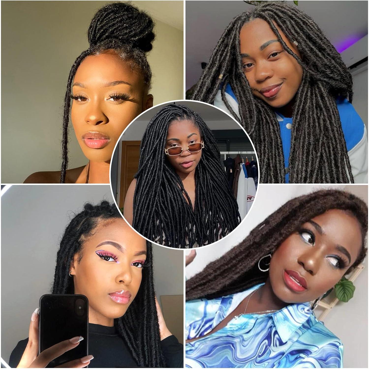 6 Packs 20 Inch Goddess Gypsy Locs Crochet Hair | Pre Looped Soft Faux ...