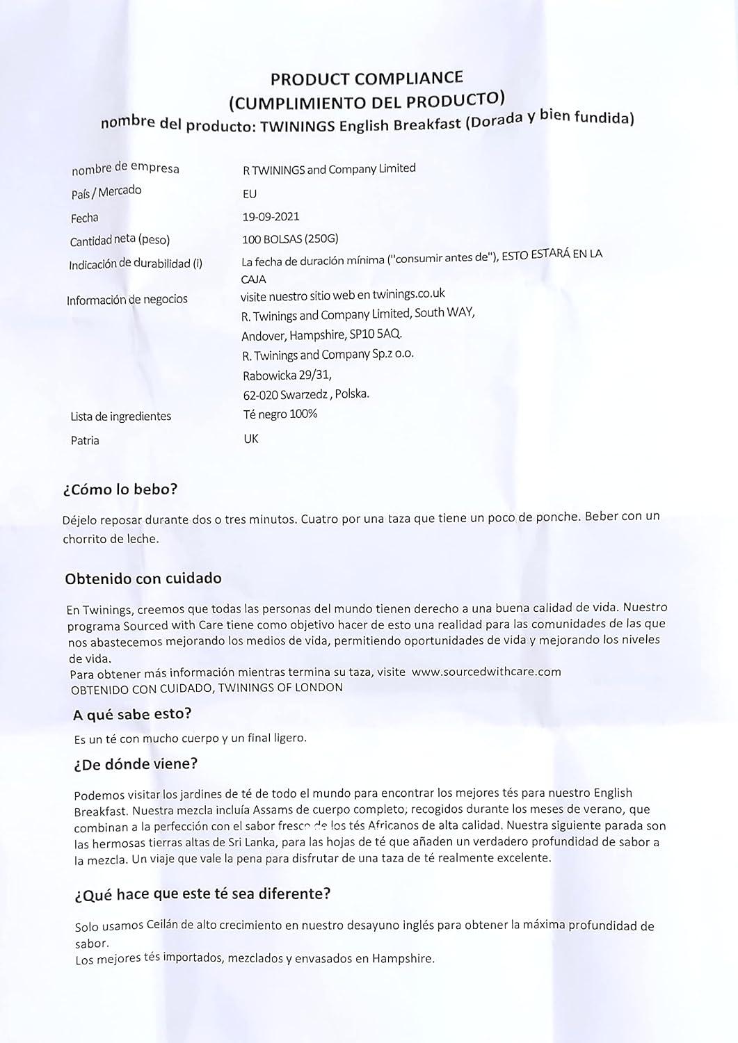 Twinings English Breakfast Tea Bags - 100 Count (250g) + Beetroot 100ct ...