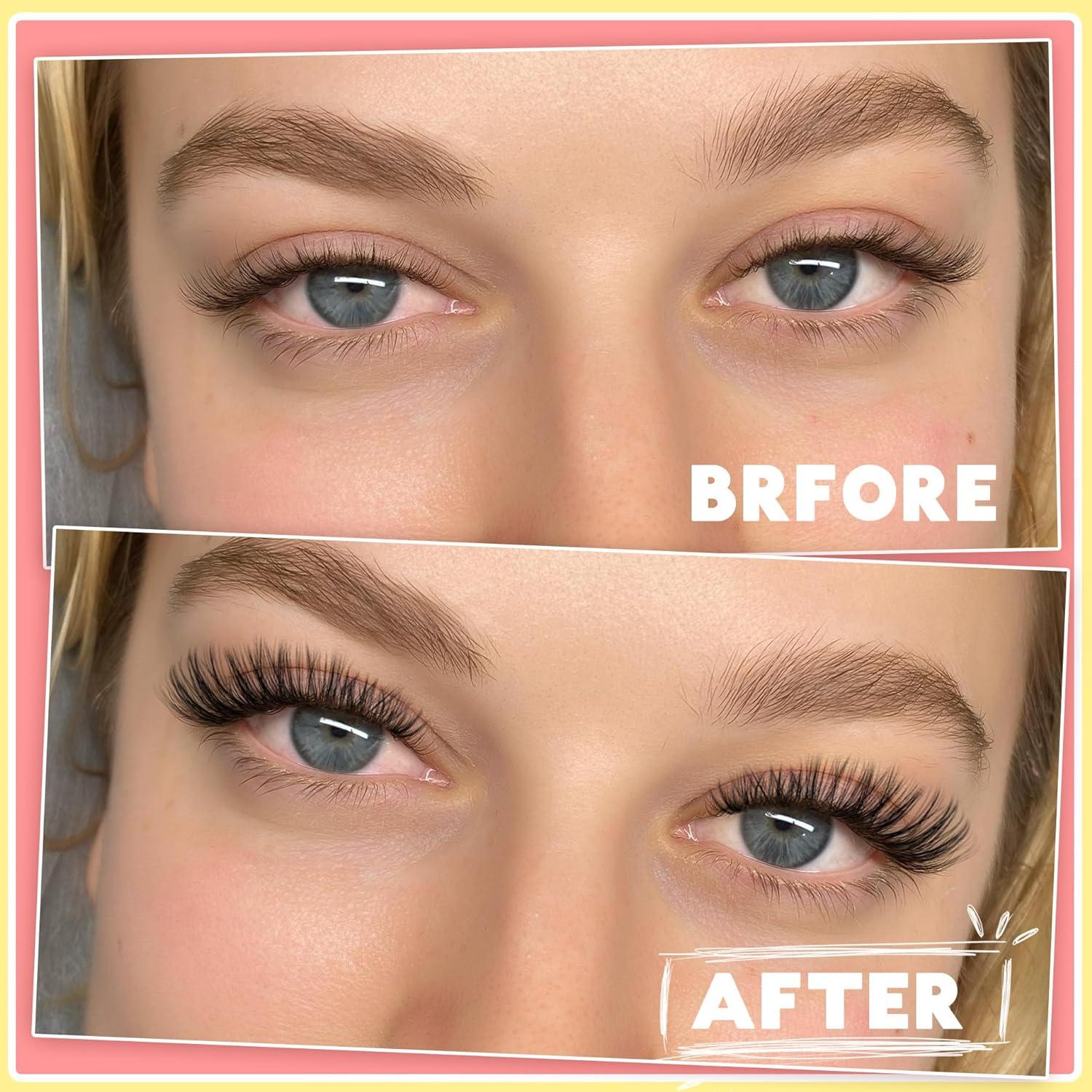 ALICE D13 Lash Clusters Kit: DIY Eyelash Extension Fluffy Cluster ...