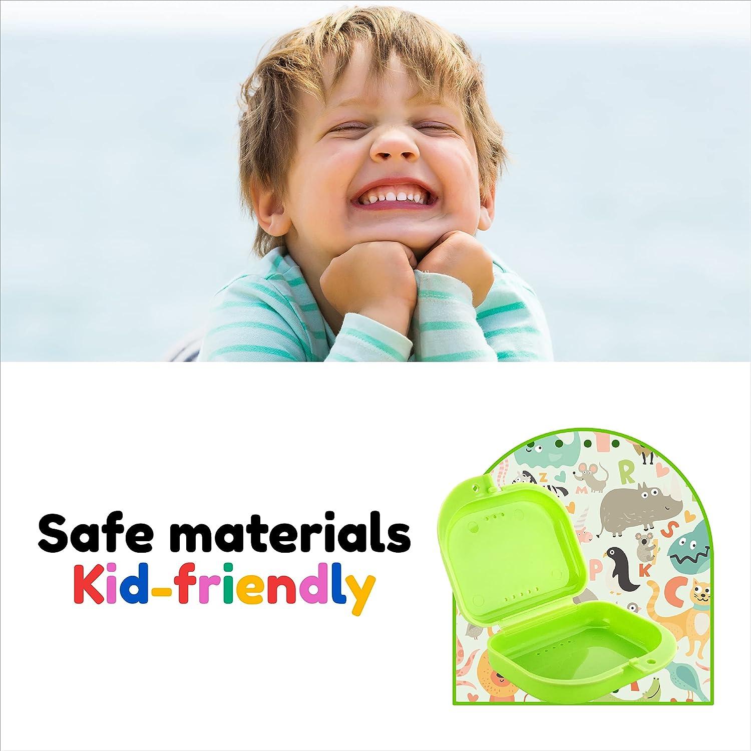 Green Cute Retainer Holder Case | Funny Cartoon Aligner & Night Guard ...