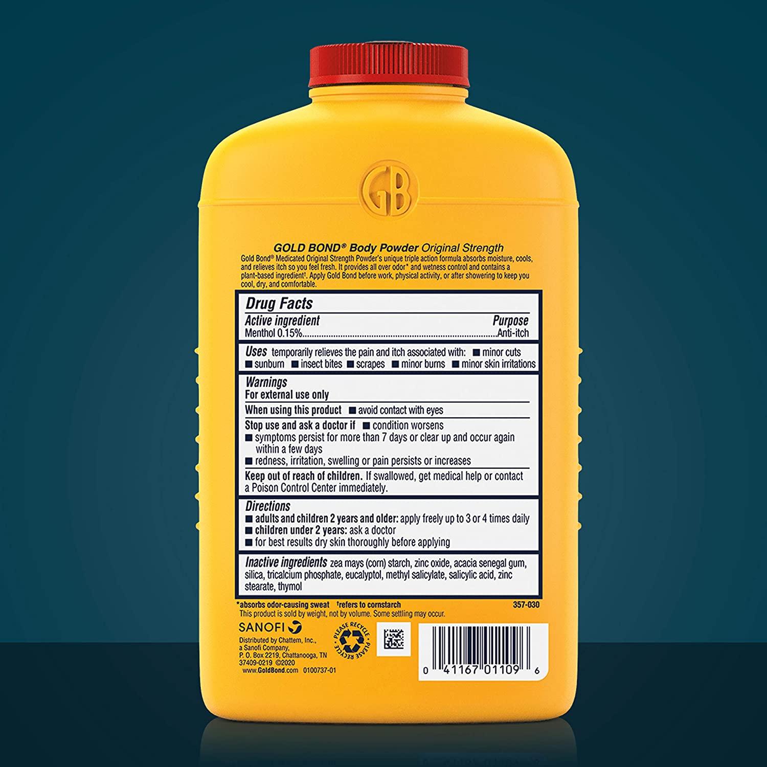 Gold Bond Original Strength Body Powder - Cooling, Absorbing, Itch ...